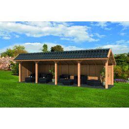 Foisor din lemn Bergen L tipul 10, foisor pentru gradina, foisor lemn ...